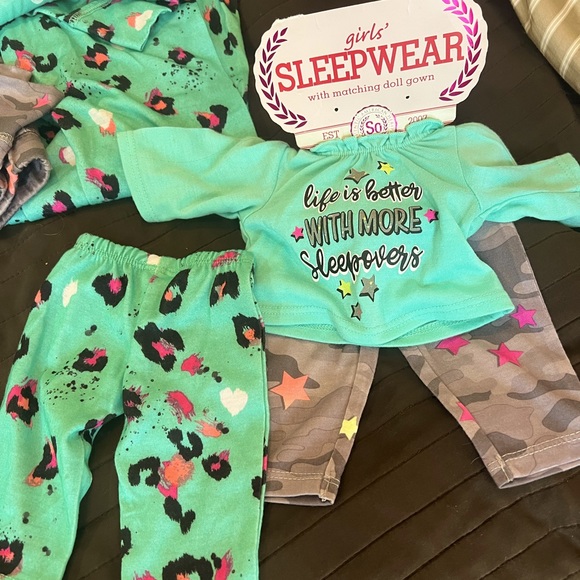 Pajamas | Nwt Girls Sleepwear With Matching Doll Gown Size 12 2 Pajama ...